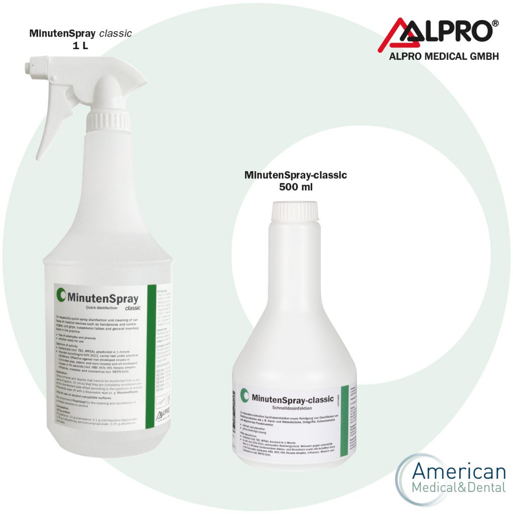 Minuten Spray: el desinfectante ideal para clínicas dentales - American M&D
